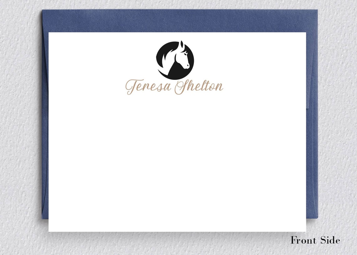 Personalized Horse Stationery Set of Notecards in 10 Pack - Etsy