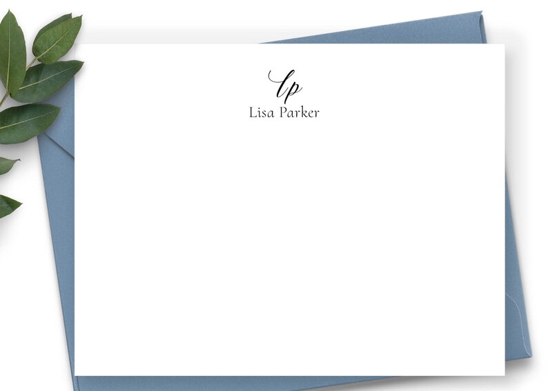 Personalized Stationery Set W/ Script Monogram Modern - Etsy