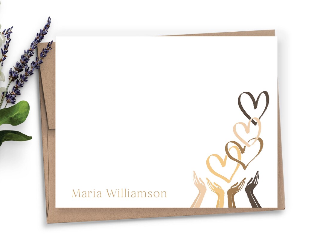 Stationery Set Personalize, Stationary Set Note Cards 'spread the Love ...
