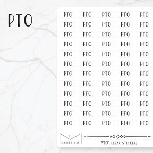 PTO Vacation Planner Stickers | Text Stickers Work Stickers Chore ...