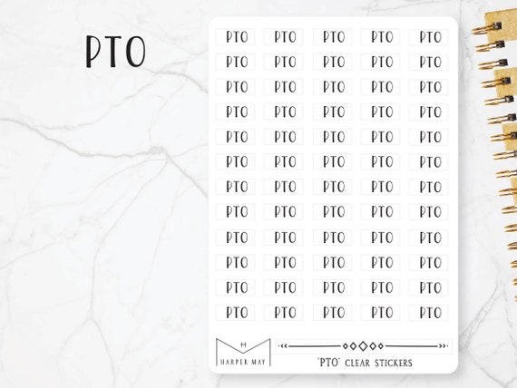 PTO Vacation Planner Stickers Text Stickers Work Stickers - Etsy