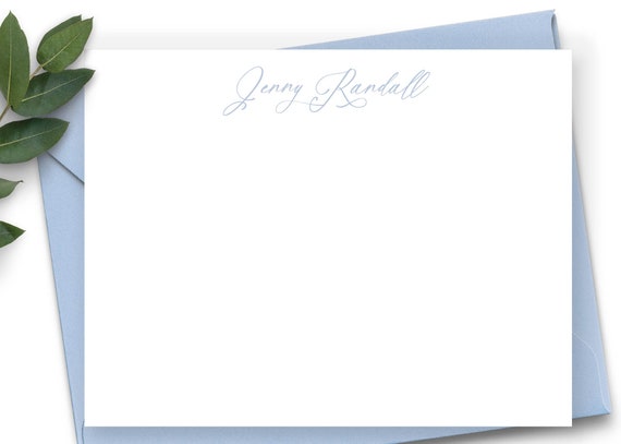 Personalized Stationery Set Script Notecards Thank You | Etsy