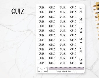 Quiz Stickers Planner Stickers Word Outline Erin Condren Life Planner ...