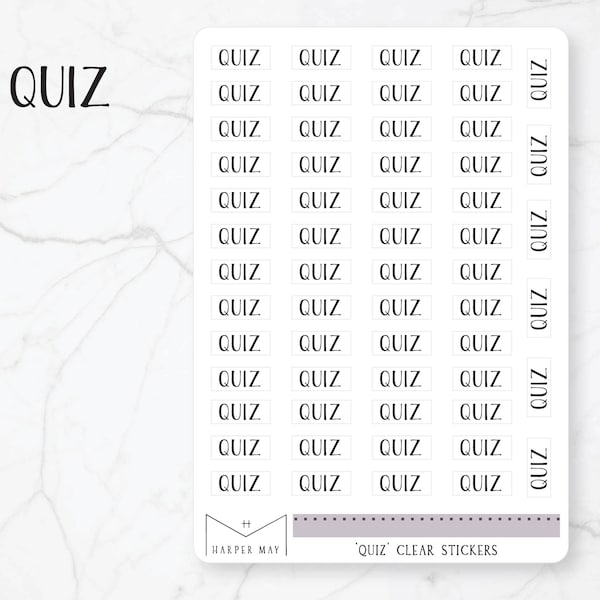 Quiz Day Sticker - Etsy