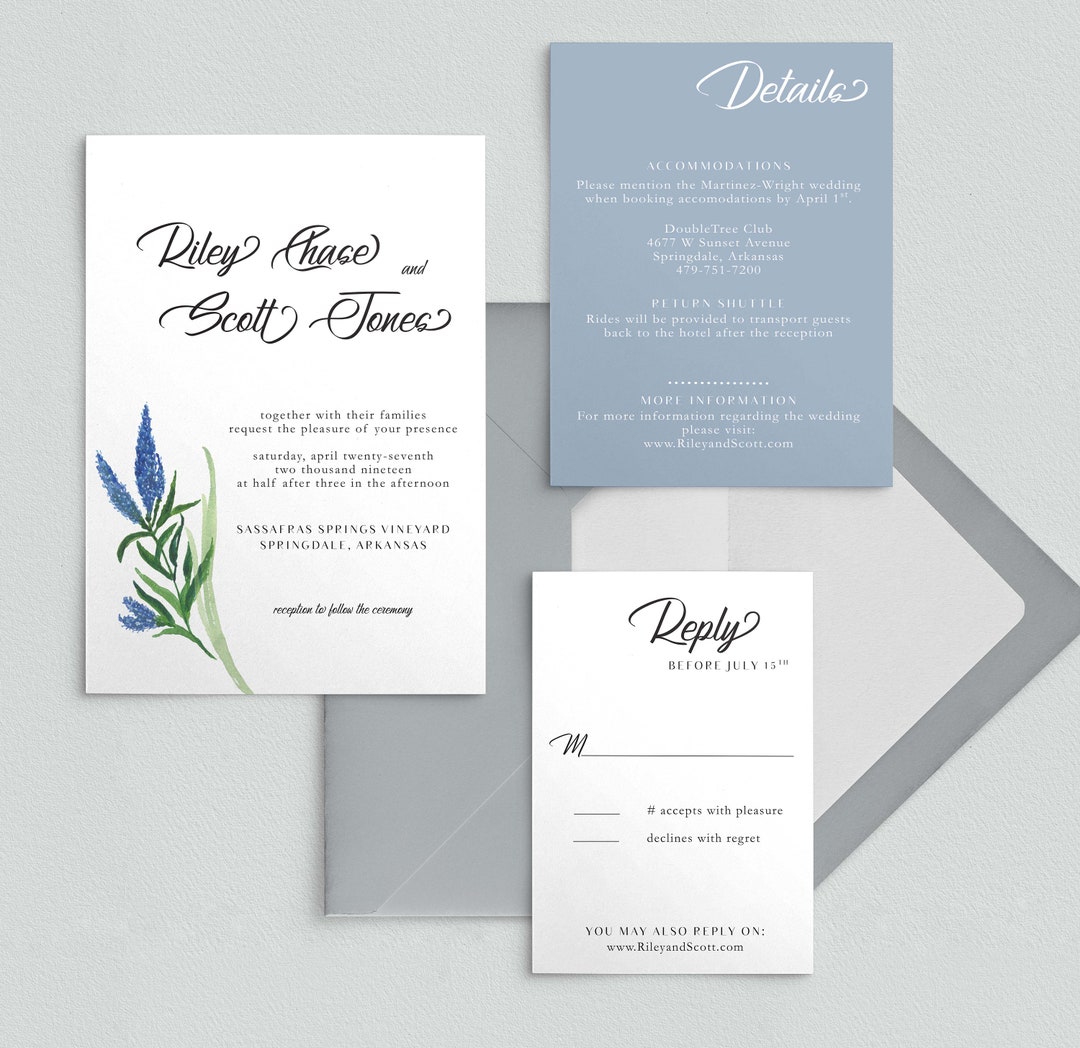 Callie Wedding Invitation SAMPLE - Etsy