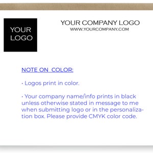 Business Stationary, Custom Logo Note Card Set, Personalized Stationery ...