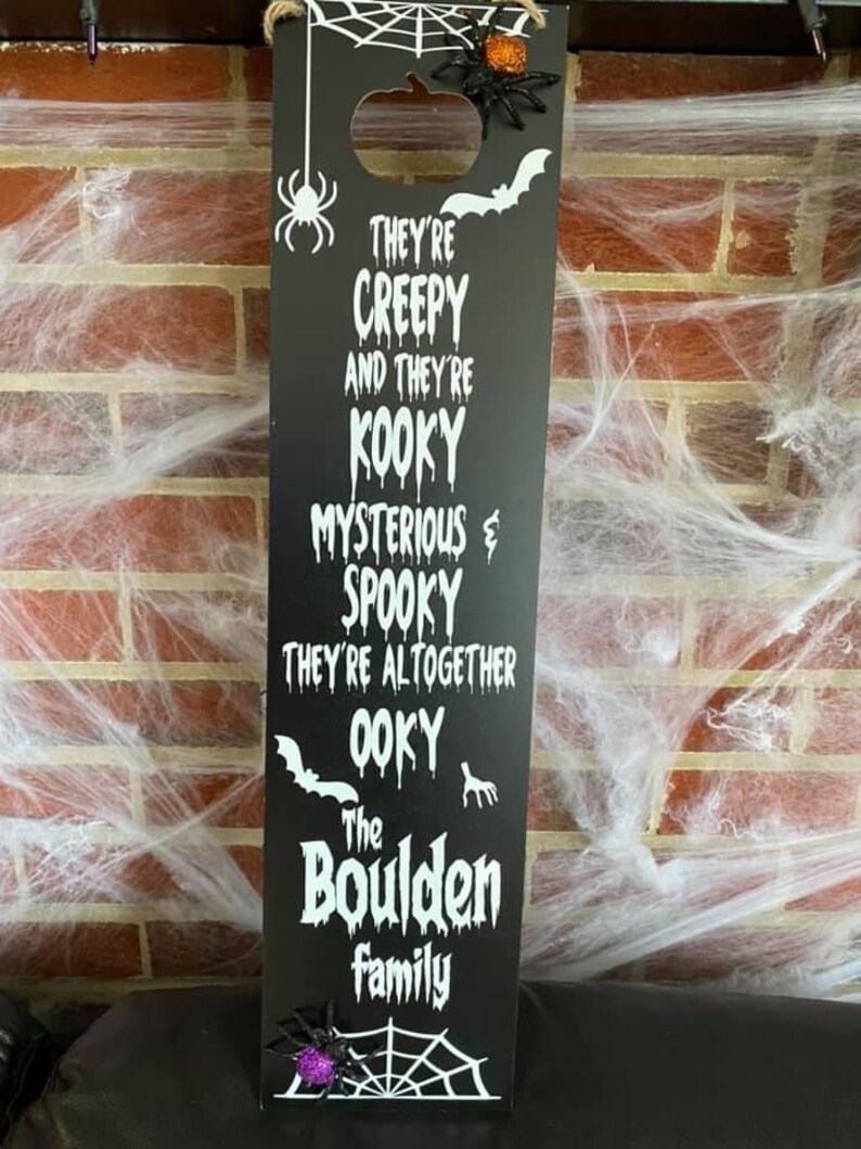 Addams Family Theme Wall Sign - Etsy