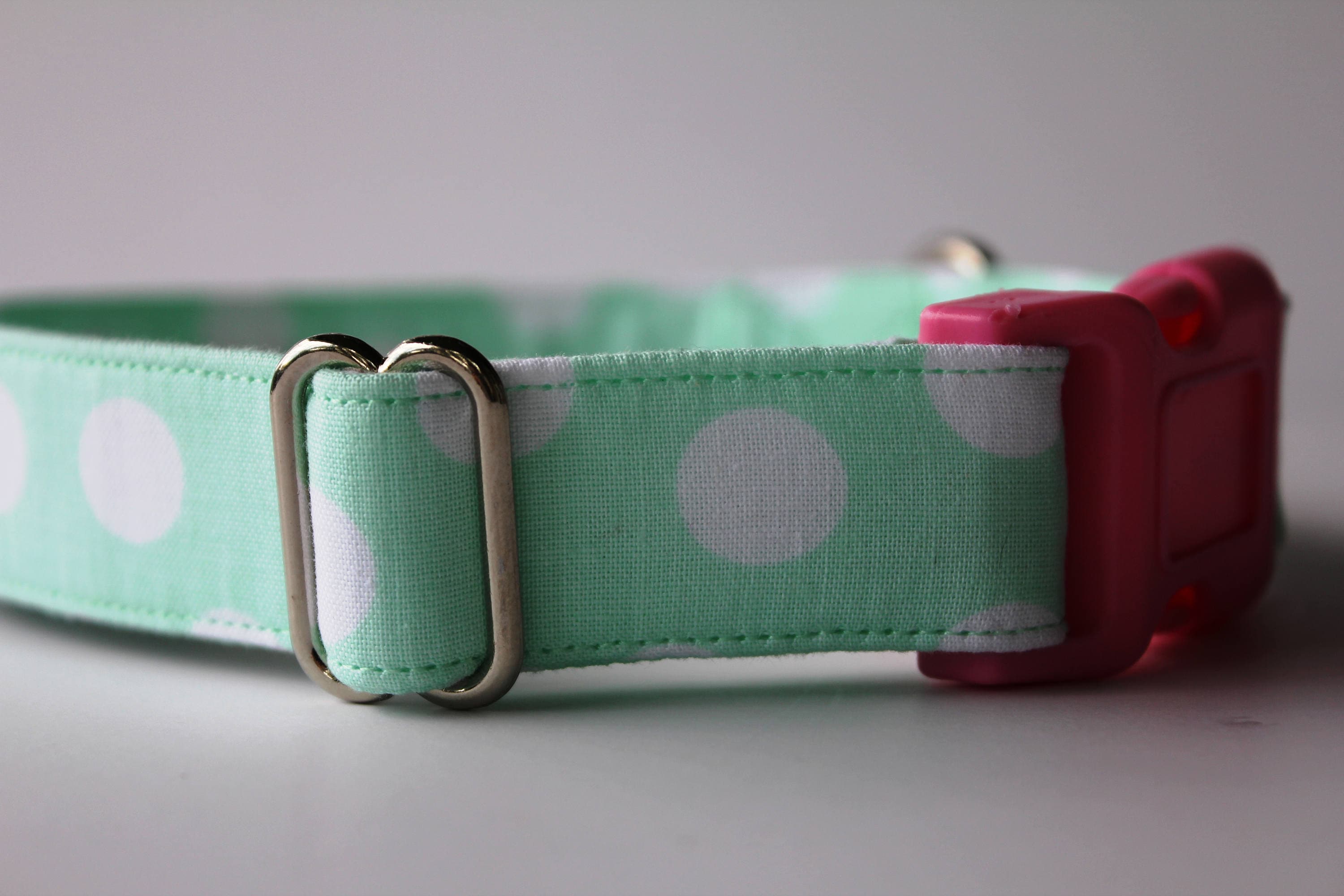 Mint & White Polka Dot Collar Aqua Dog Collar Polka Dot - Etsy