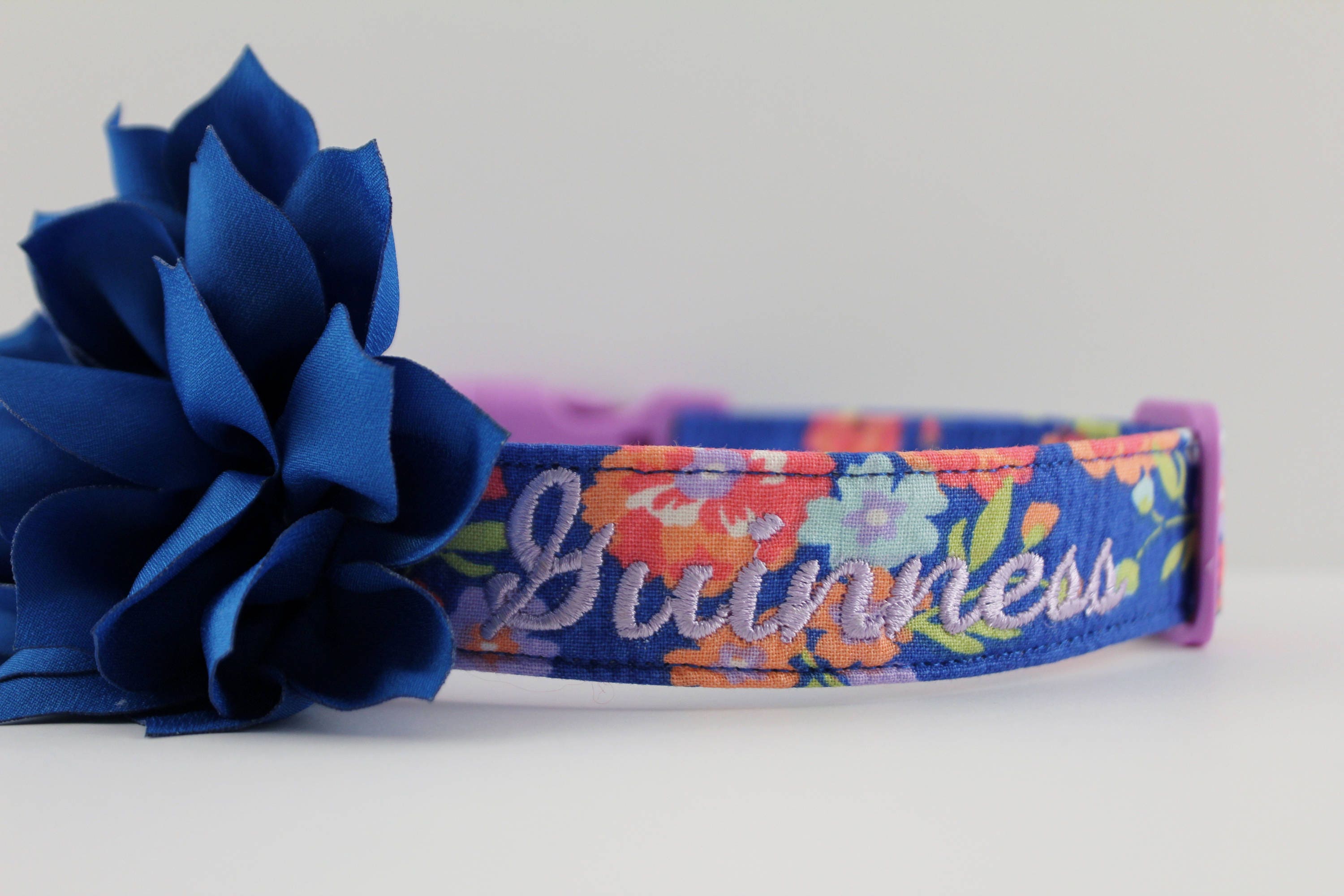 Royal Coral Floral Collar Flower Dog Collar Floral Collar | Etsy