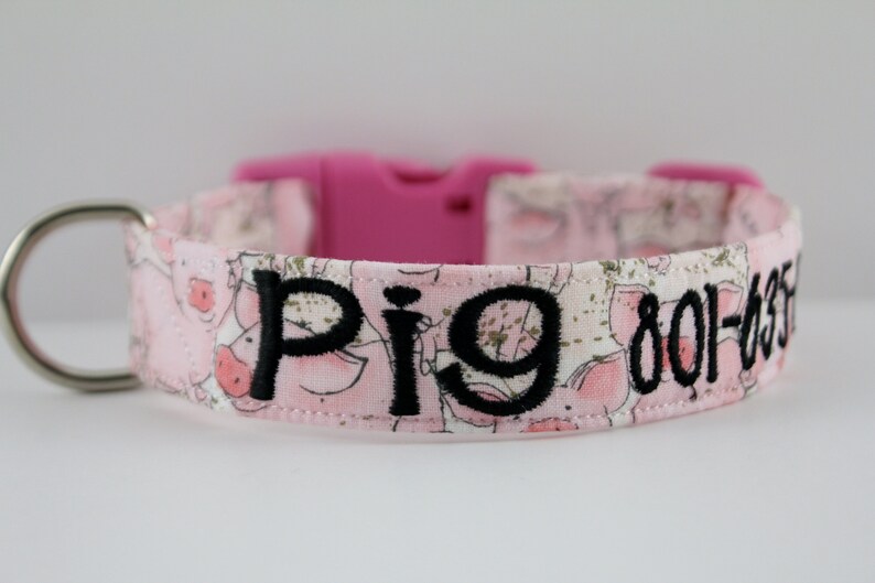 Pink Piggys Collar Pig Dog Collar Pink Collar Girly Collar - Etsy