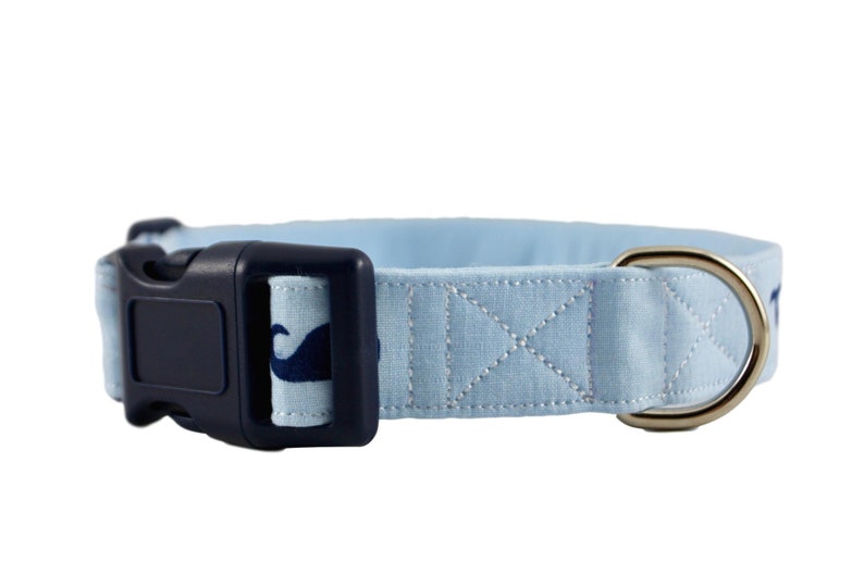Light Blue Whale Collar, Whale Dog Collar, Nautical Collar, Ocean Dog ...