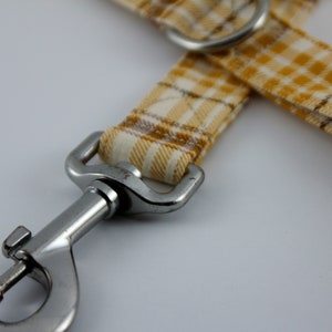 Cream Harvest Plaid Leash, Autumn Custom Dog Leash, Orange Leash, Plaid ...