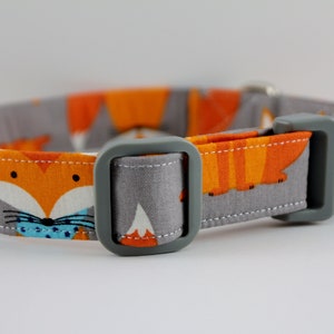 Smart Fox Collar, Fox Dog Collar, Gray Collar, Boy Collar, Custom ...