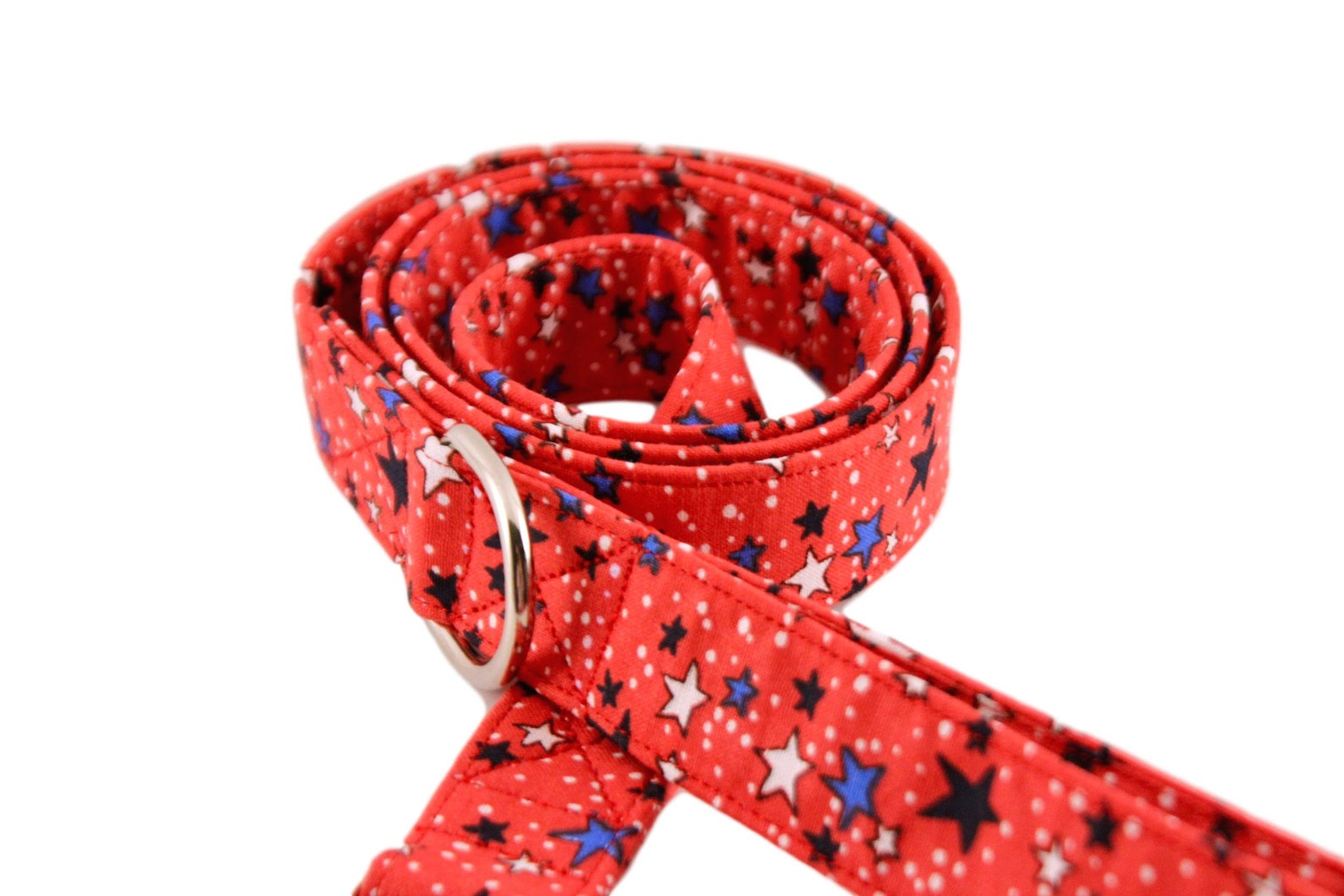 Red Patriotic Leash, Custom Dog Leash, Red Leash, Stars Dog Leash ...