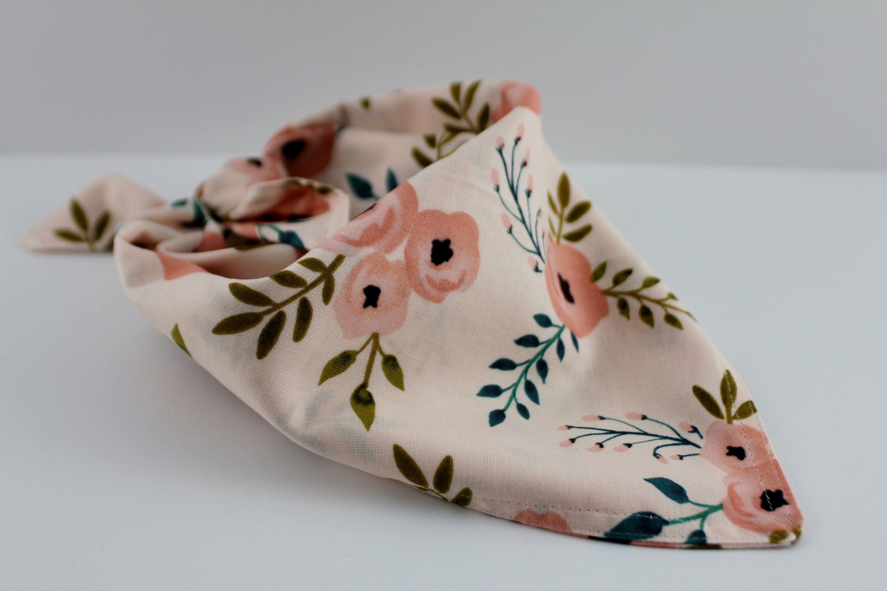 Peach Poppys Bandana Flower Dog Bandana Floral Pet Bandana - Etsy
