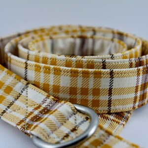 Cream Harvest Plaid Leash, Autumn Custom Dog Leash, Orange Leash, Plaid ...