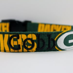 NFL Green Bay Packers Collar, Packers Dog Collar, Personalized Collar ...