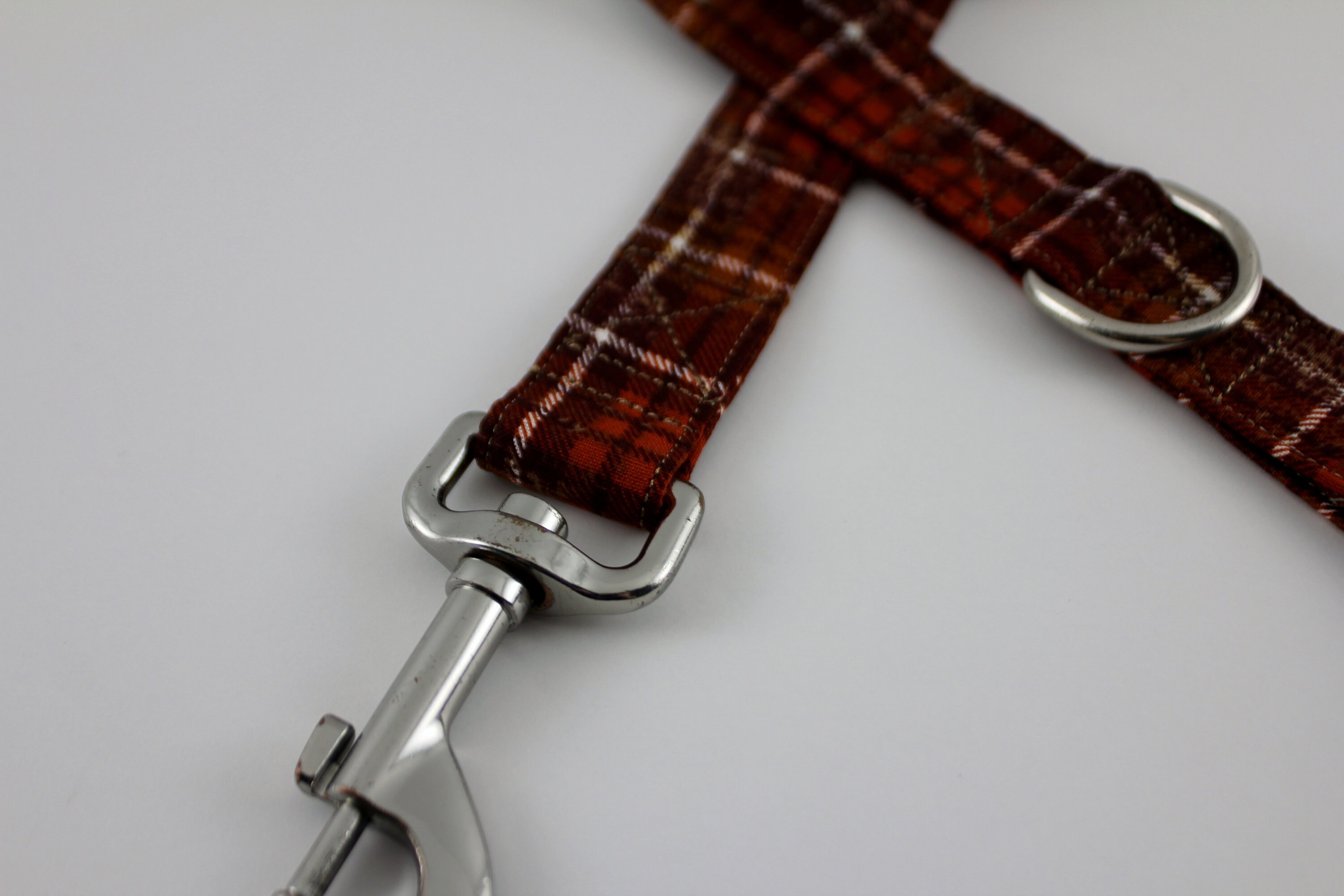 Maroon Harvest Plaid Leash, Autumn Custom Dog Leash, Red Leash, Plaid ...