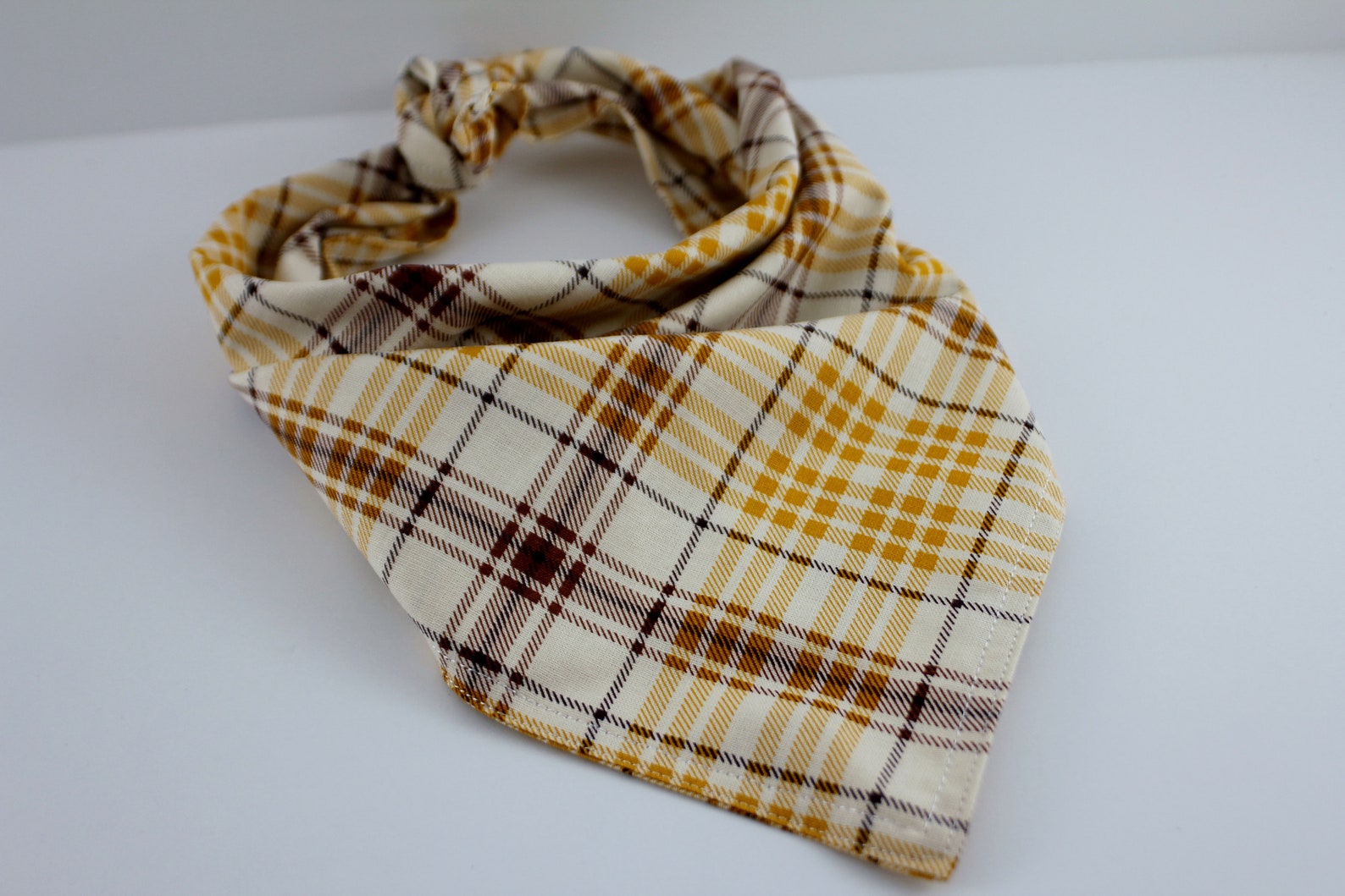 Cream Harvest Plaid Bandana Pet Bandana Fall Bandana - Etsy