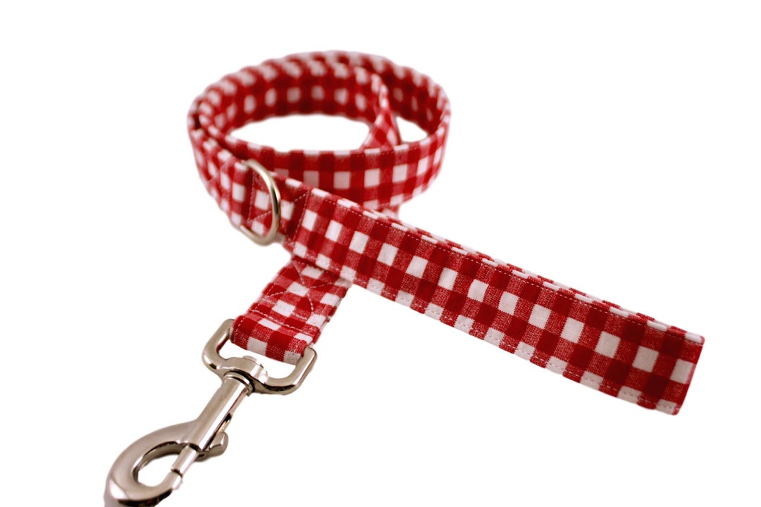 Life's a Picnic Leash, Plaid Leash, Pet Leash, Red Plaid Leash, 6 FT ...