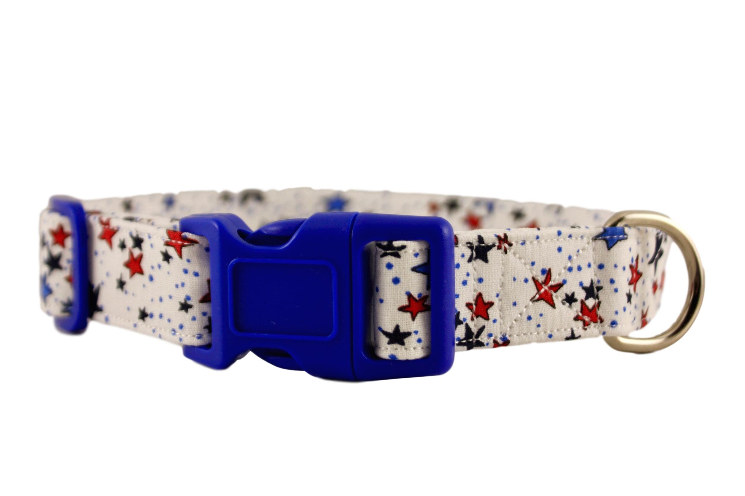 White Patriotic Collar Dog Collar Personalized Collar | Etsy