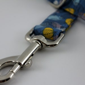 Falling Leaves Leash, Autumn Custom Dog Leash, Blue Leash, Leaves Dog ...