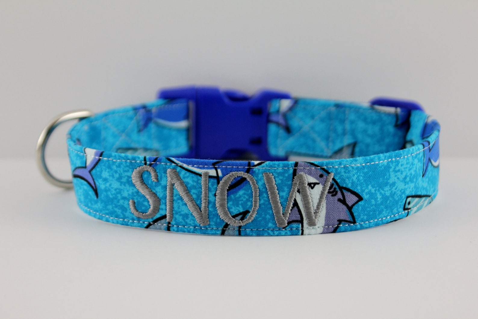 Circlin Sharks Collar Shark Dog Collar Blue Collar Boy - Etsy