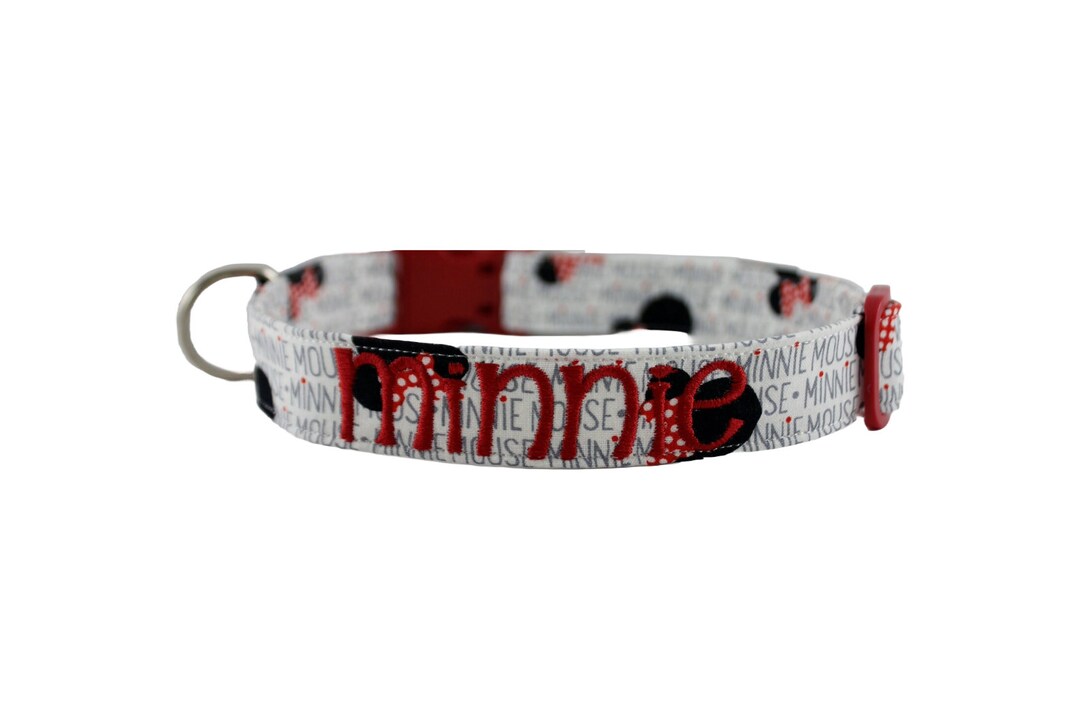Female Mouse Collar, Girly Mouse Ears Dog Collar, Personalized Dog ...