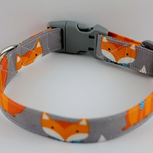 Smart Fox Collar, Fox Dog Collar, Gray Collar, Boy Collar, Custom ...