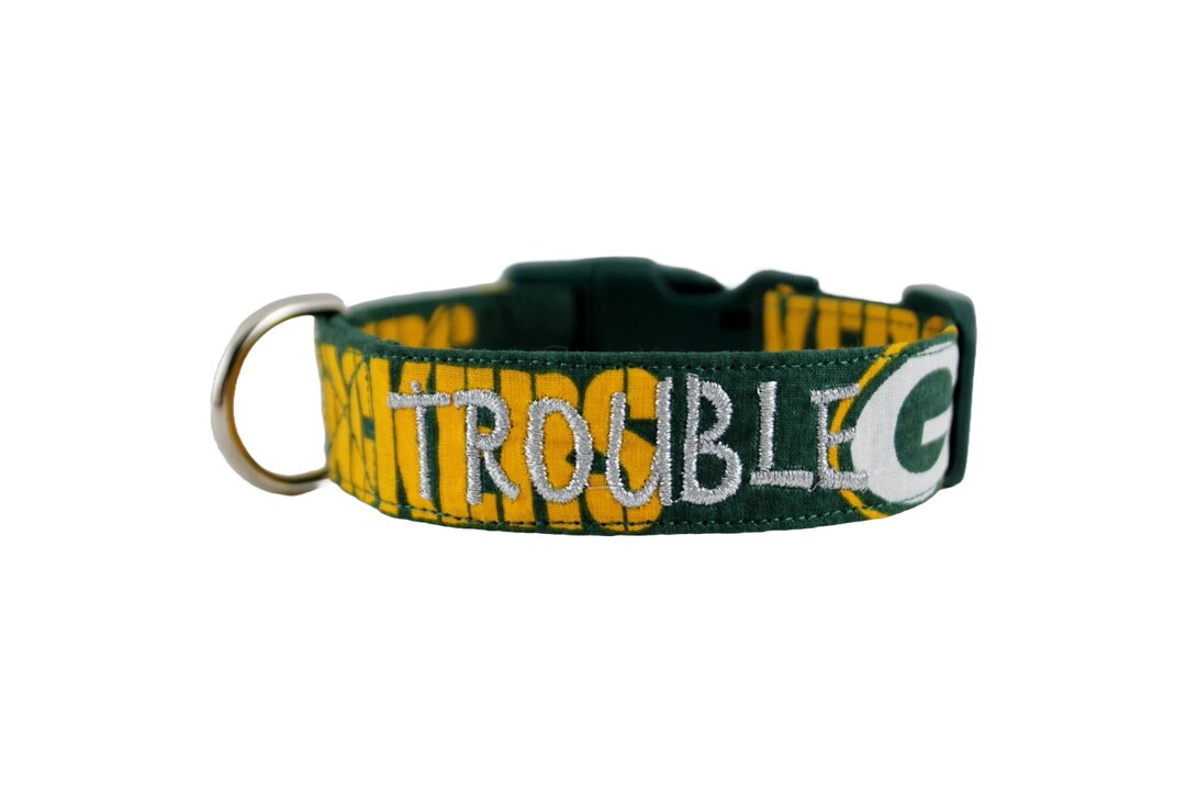 NFL Green Bay Packers Collar, Packers Dog Collar, Personalized Collar ...