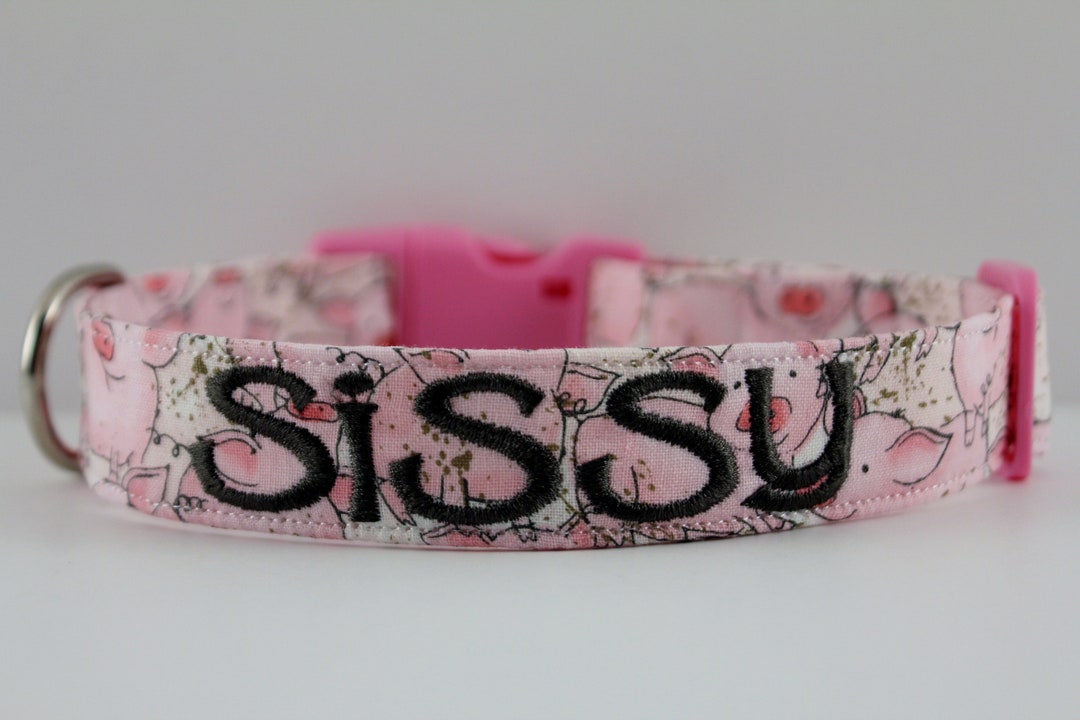 Pink Piggys Collar Pig Dog Collar Pink Collar Girly Collar - Etsy