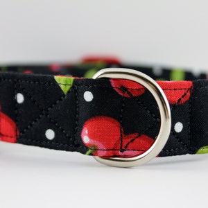Cherry Collar, Fruit Dog Collar, Black and Red Collar, Summer Girly ...