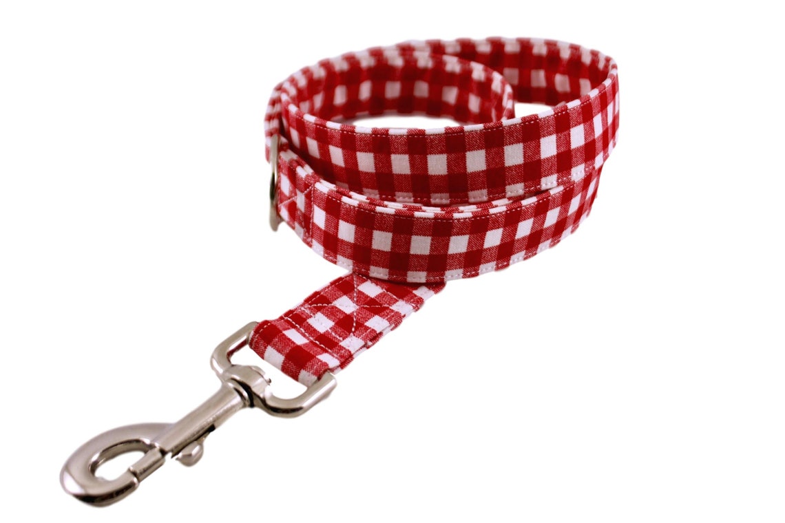 Life's a Picnic Leash, Plaid Leash, Pet Leash, Red Plaid Leash, 6 FT ...