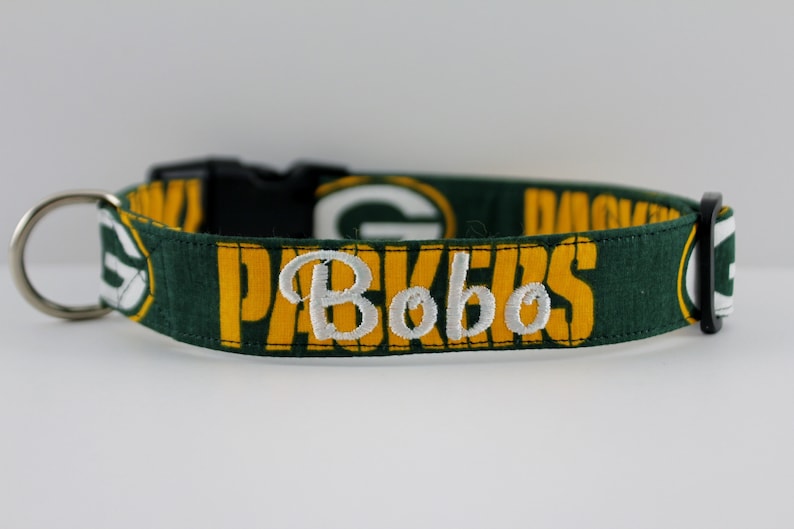 NFL Green Bay Packers Collar, Packers Dog Collar, Personalized Collar ...