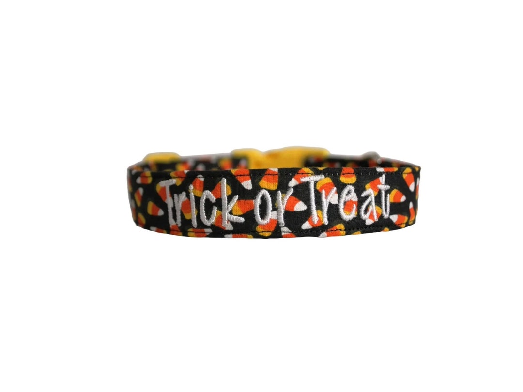 Candy Corn Collar, Halloween Dog Collar, Trick or Treat Collar, Fall ...