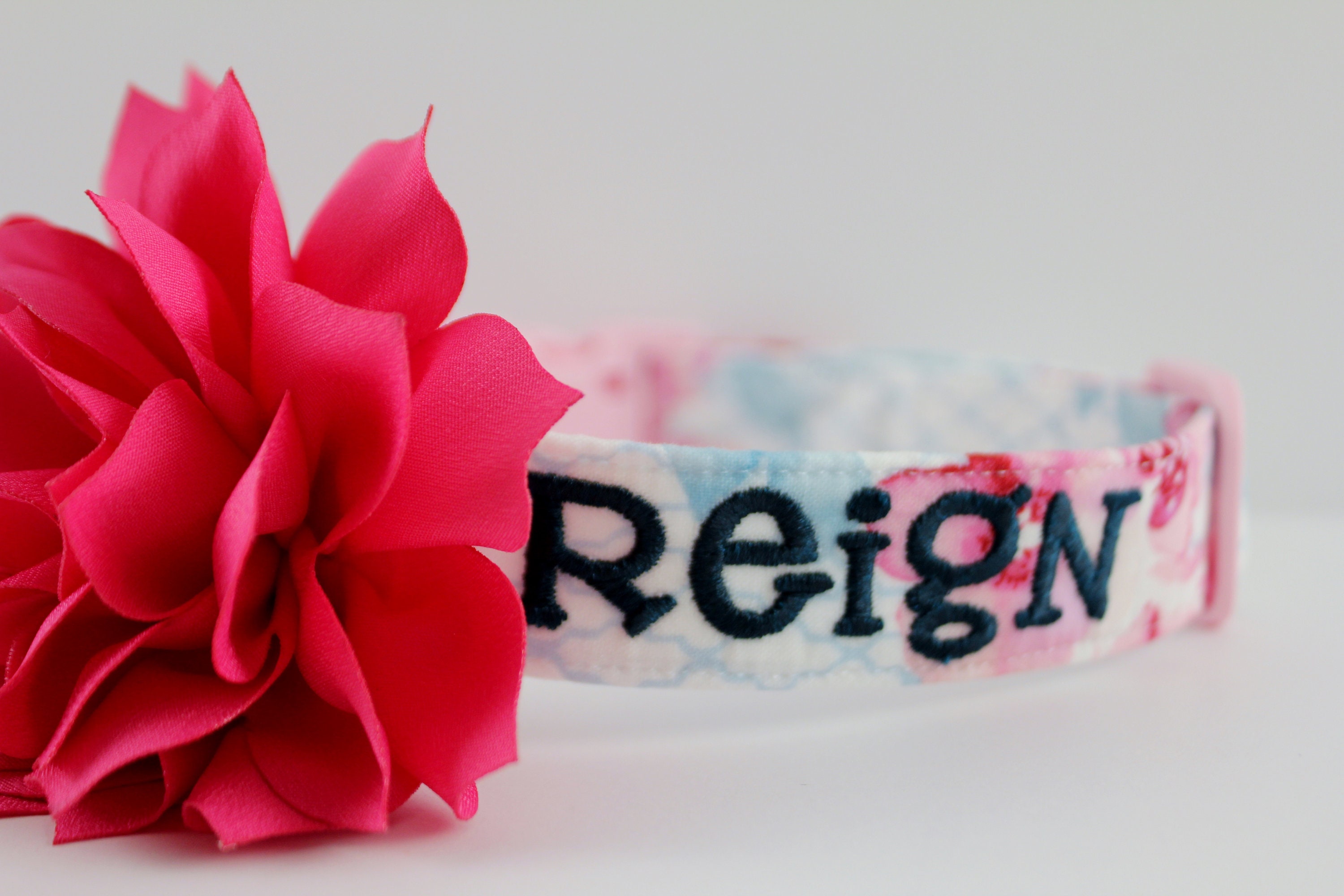 Pastel Blooms Collar, Flower Dog Collar, Floral Collar, Custom Dog ...