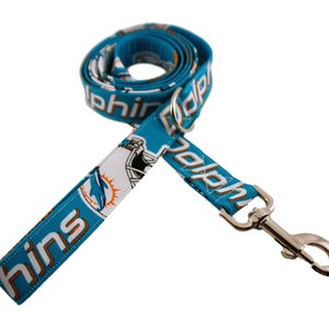 NFL Miami Dolphins Leash, Miami Leash, Custom Dog Leash, Dolphins Dog ...