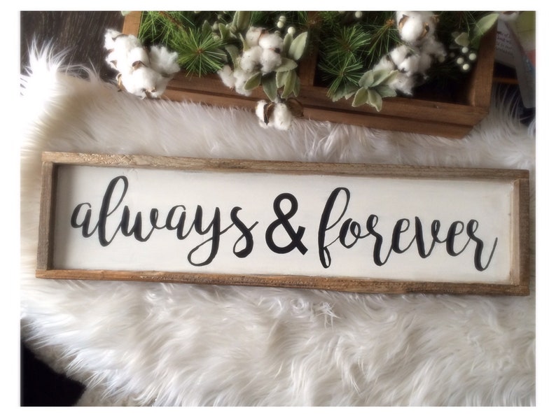 Always and Forever Sign Rustic Wedding Sign Wedding Decor | Etsy