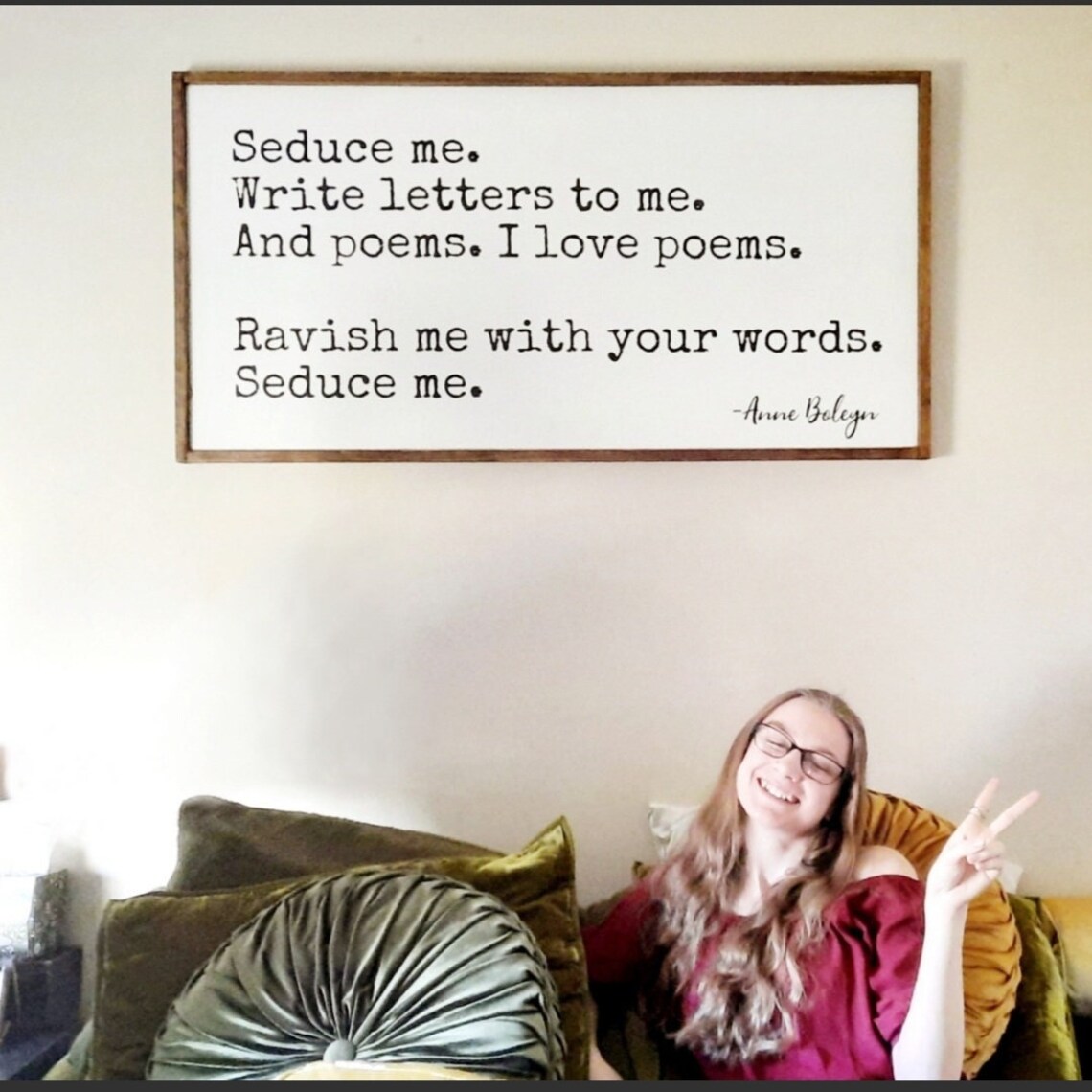 24x48 Custom Quote Sign Anne Boleyn Love Letter to King Henry - Etsy