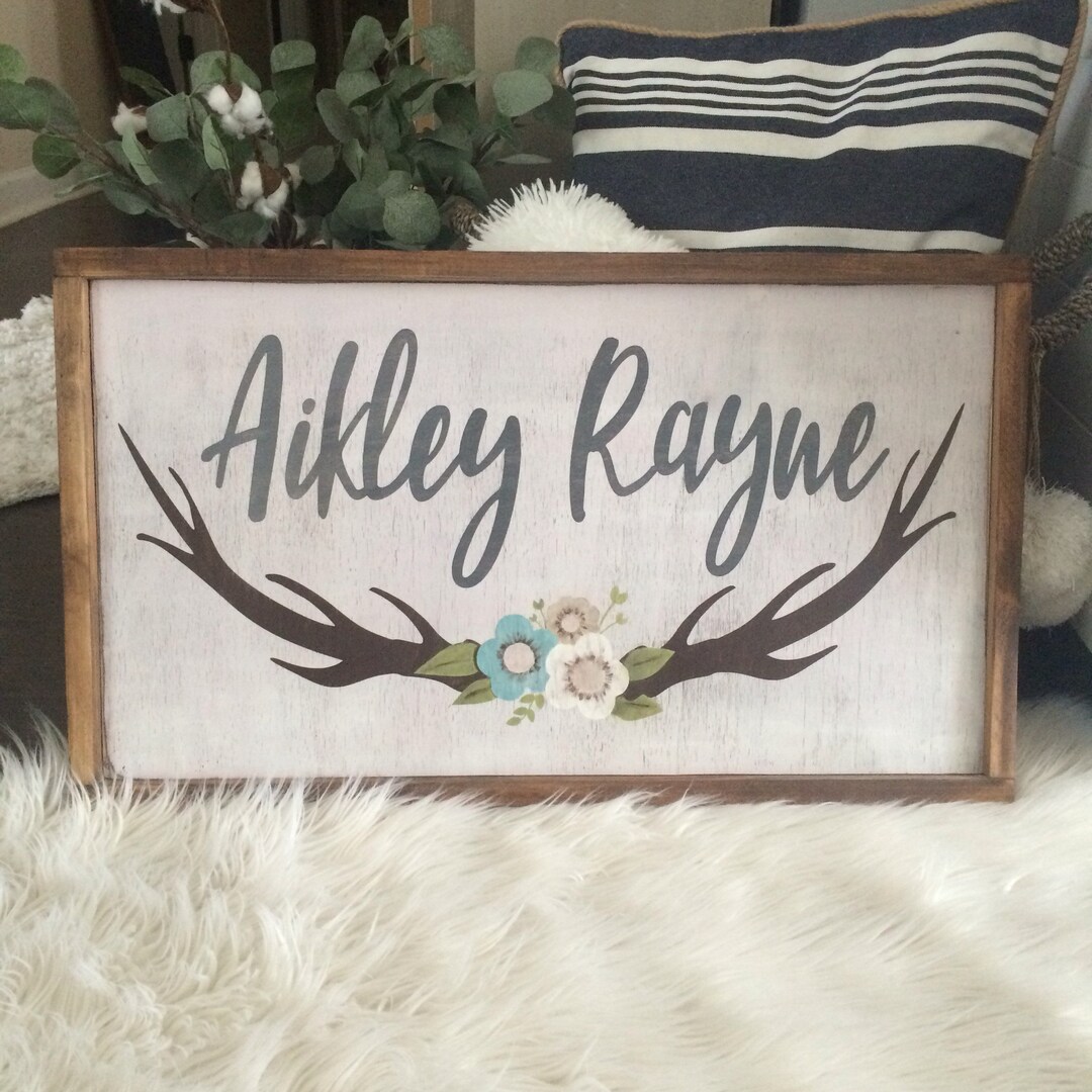 Personalized Name Sign, Custom Baby Shower Gift, New Baby, Framed ...