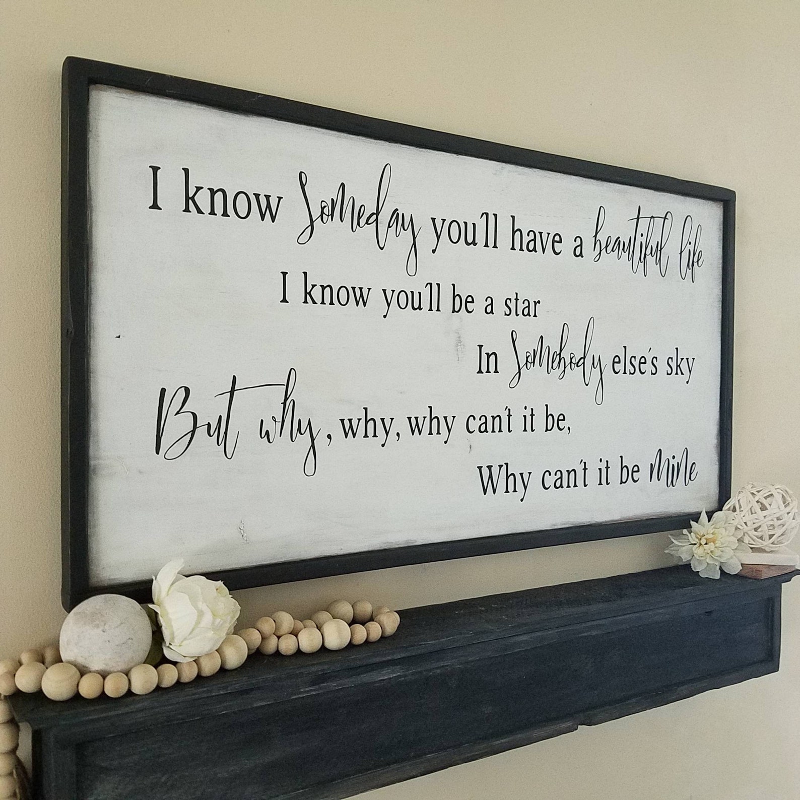 Pearl Jam Black | Song Lyric Sign | Entryway Decor | Custom Lyrics Sign ...