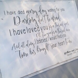 Thousand Years | Christina Perri | Song Lyric | Large Framed Wood Sign ...