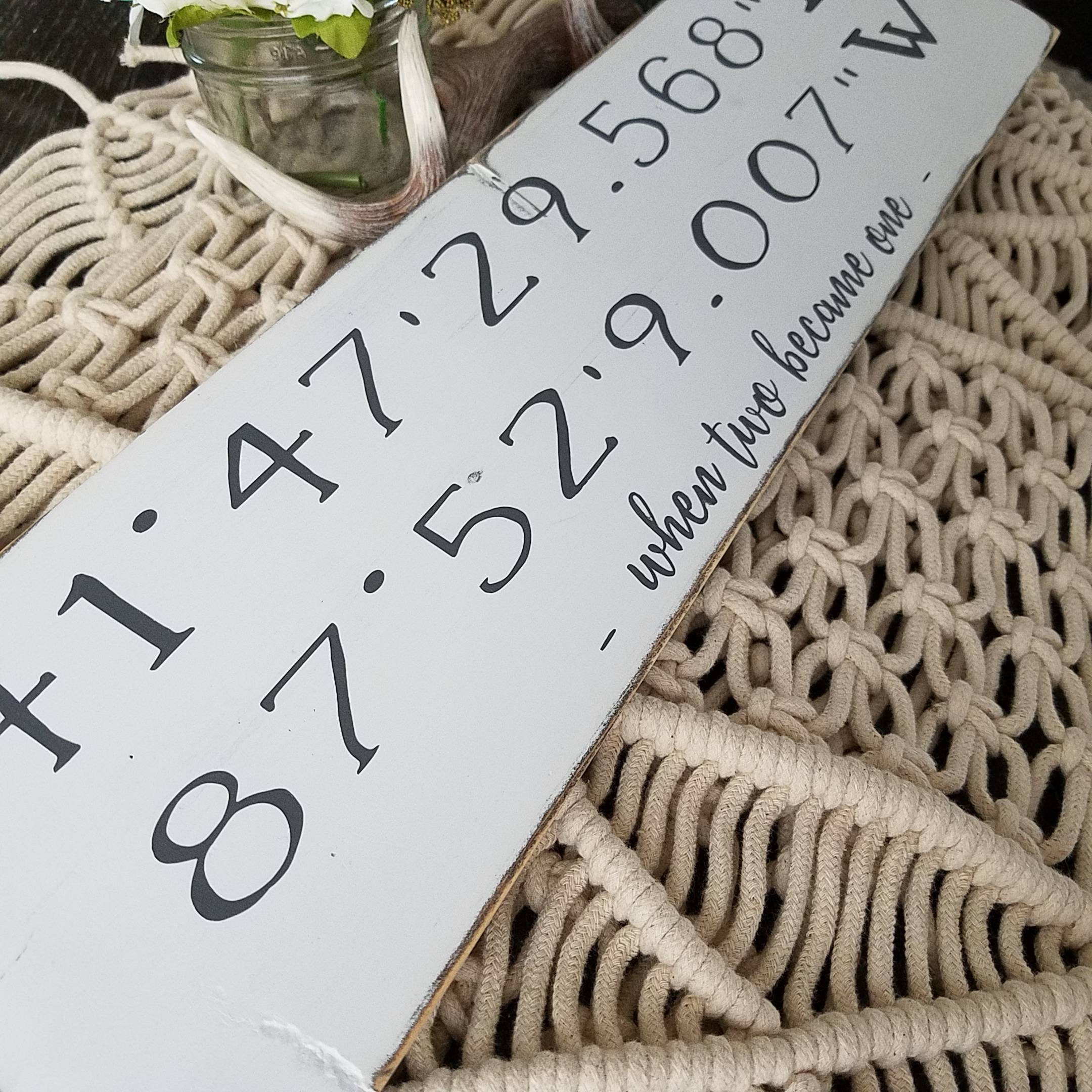 Custom Wood Sign Location Sign GPS Sign Lat Long Sign | Etsy