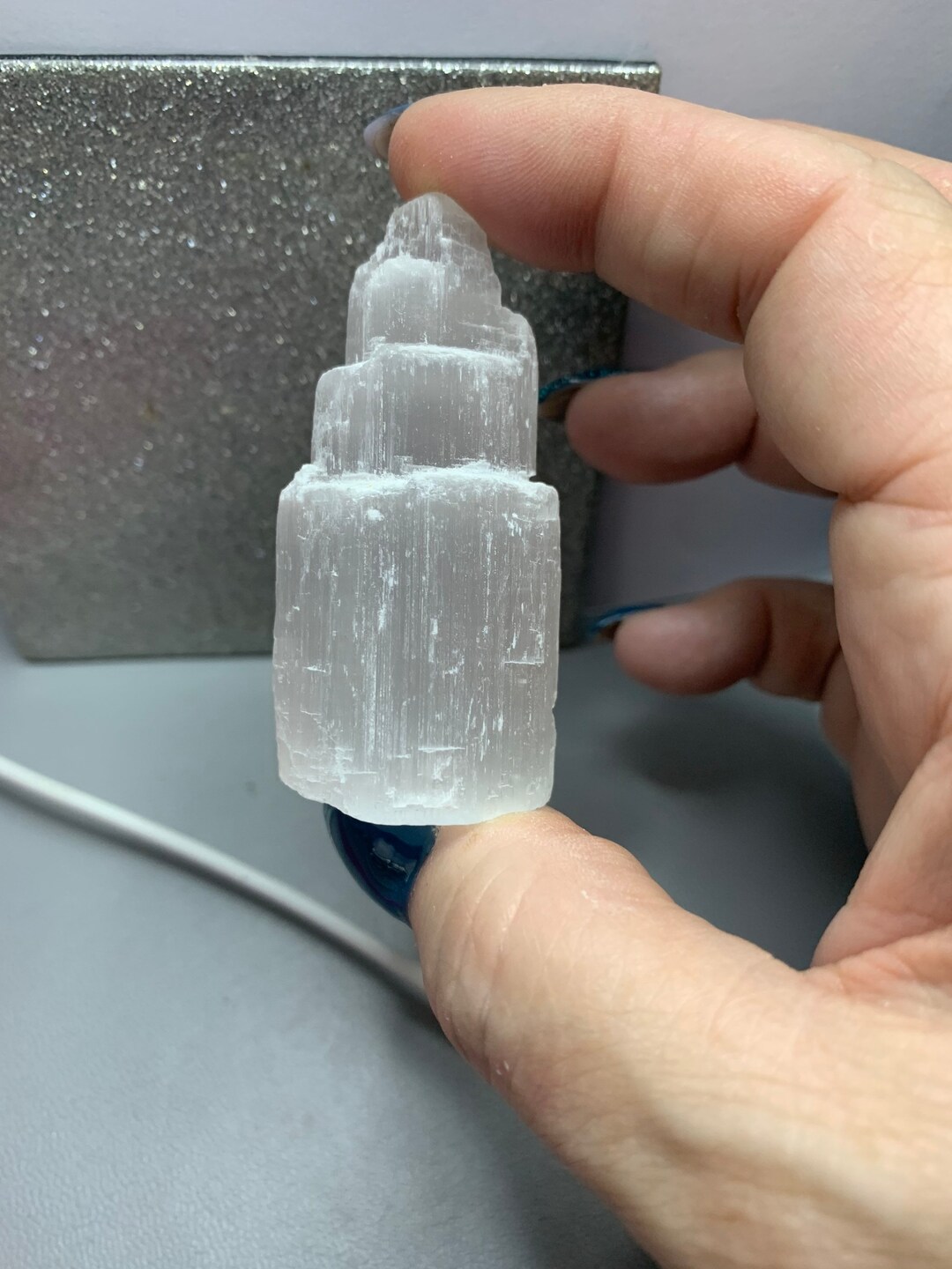 Cute Selenite Crystal Mountain, Approx 6cm High, Angelic Energy, Pure ...