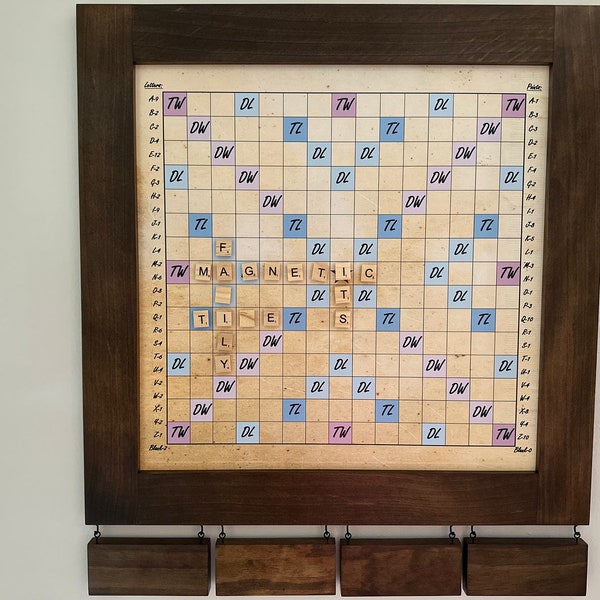 Magnetic Scrabble Board - Etsy