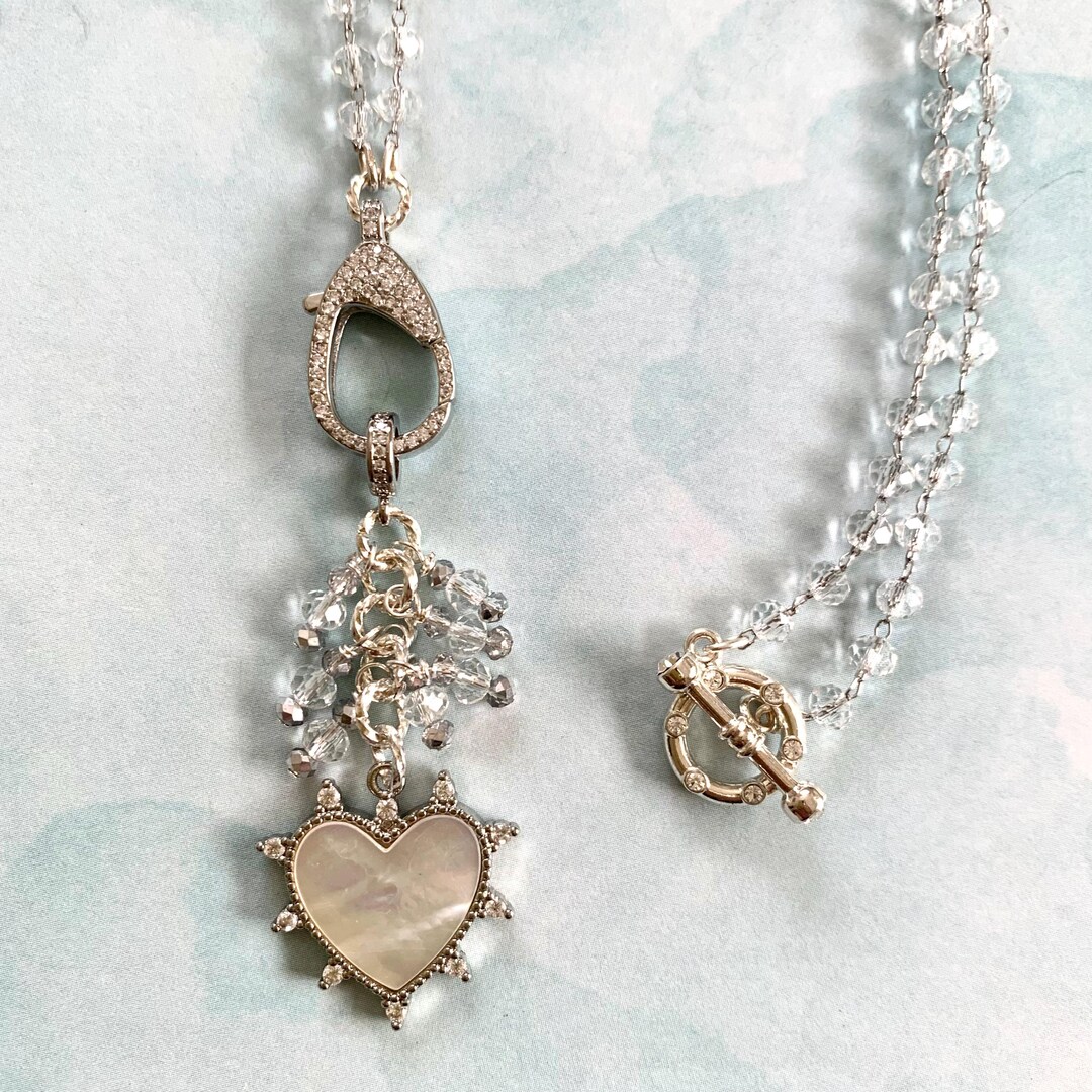 CRYSTAL MOP HEART - Etsy