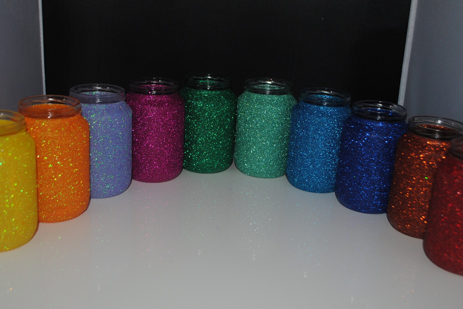 Glitter Jars With Embellishments Pearl Heart Diamante Heart | Etsy