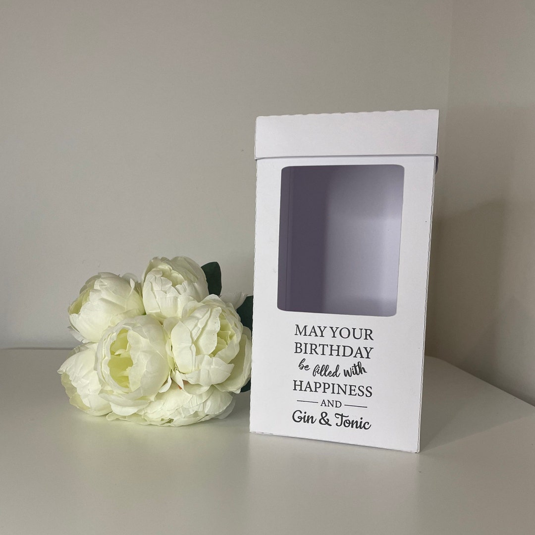 Happiness and Gin & Tonic Sentiment, Gin Glass Gift Box Holder, Great ...