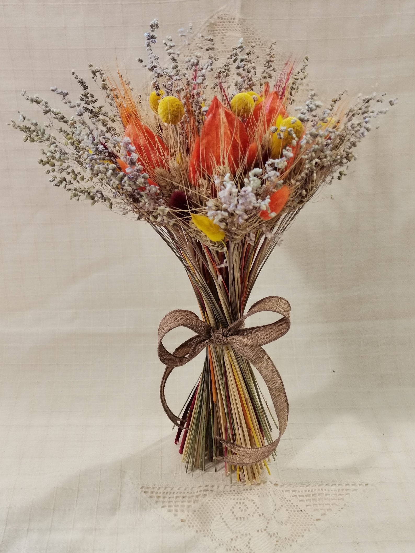 Fall Dry Flower Bouquet Dried Flowers Bouquet Orange - Etsy