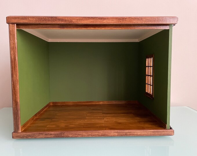 Roombox Room Box Empty Dollhouse Roomboxes Scale 1 12 Etsy